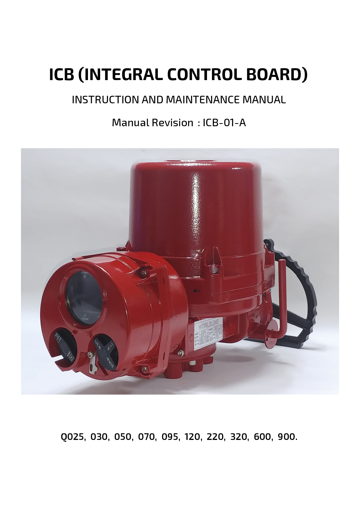 표준형_메뉴얼 ICB-01-A - (주)월드라인
